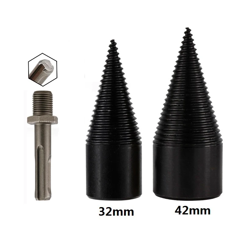 32 Mm/42 Mm Hss Tűzifa Splitter Fúró Bit Kerek/Hex/Háromszög Szárú Fa ...
