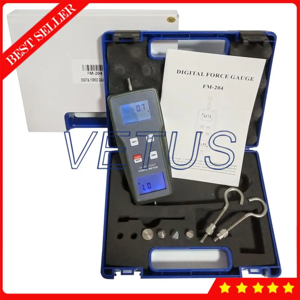 FM-204-100K Digital Force Gauge Multi-Functional Force Meter Push&Pull ...