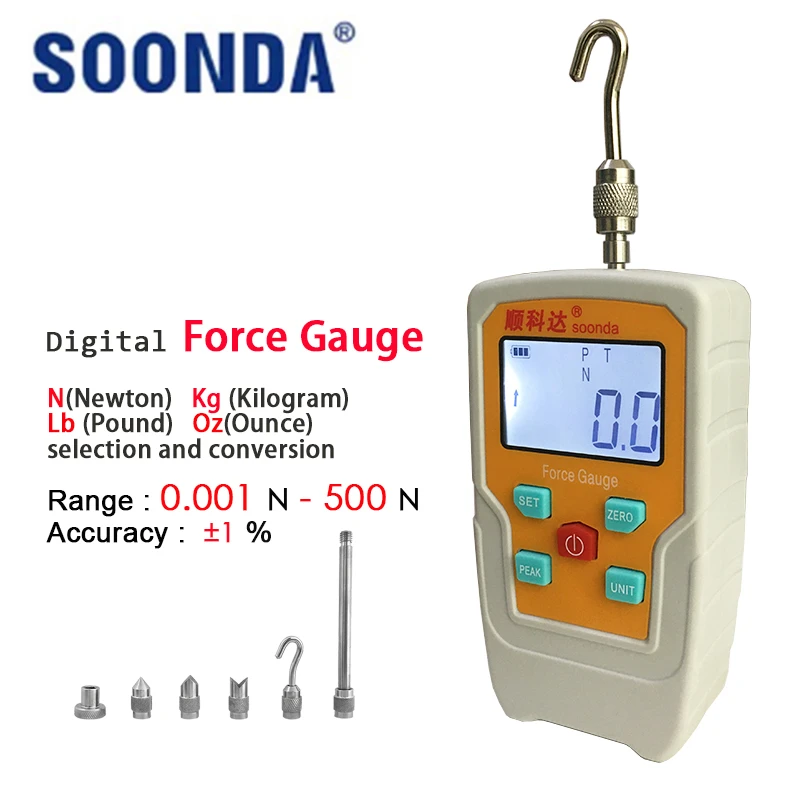 Motion, Speed & Force 300N TIN-YAEN Digital Force Meter Force Gauge ...