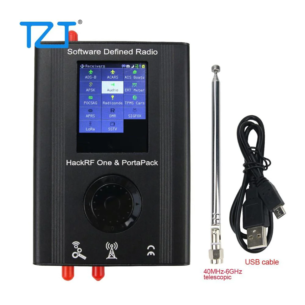 PortaPack H2 HackRF de 3,2 pulgadas, 5 antenas, Cable de datos, SDR, Radio Definida por Software ...