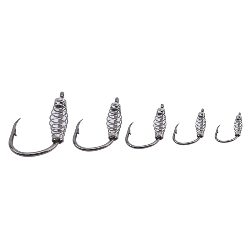 10Pcs-Pack-Stainless-Steel-Fish-Hook-Spring-Barbed-Special-Rotating ...