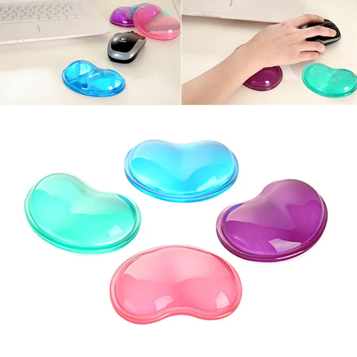 Silicone Heart shaped Computer Mouse Wrist Pad 3D Wavy Comfort Gel ...