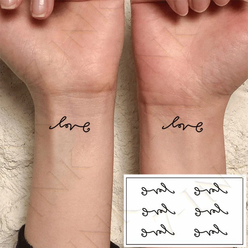 One Love Tattoo On Wrist