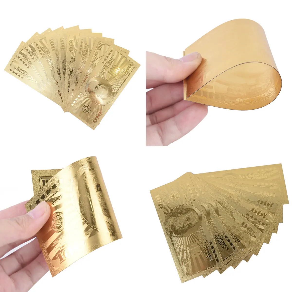 10pcs/lot Commemorative Gold Banknotes 100 Dollar Usa Currency Bill ...