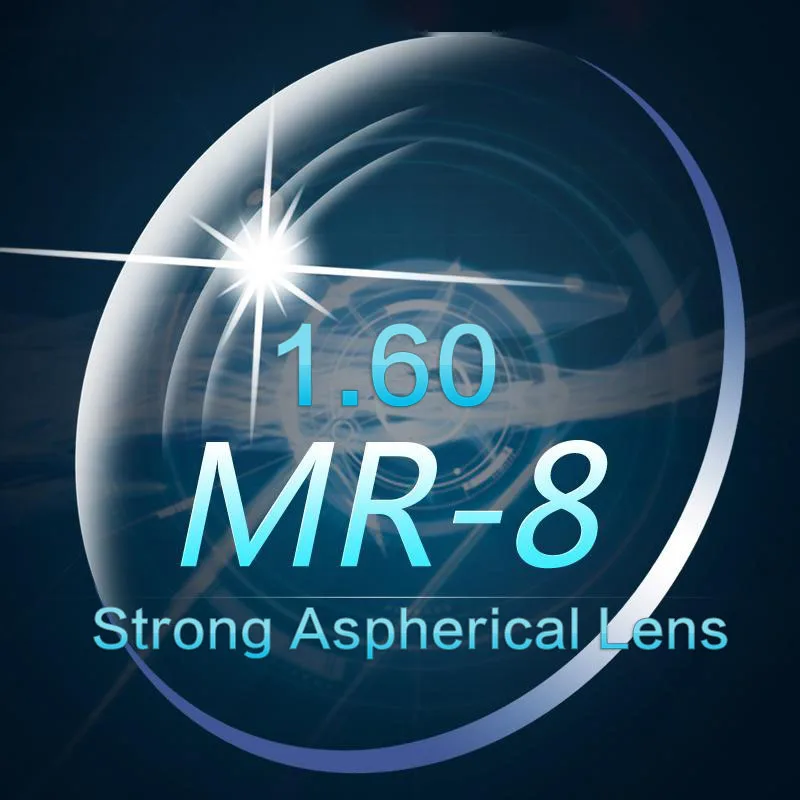 CUBOJUE 1.60MR 8 Index Resin Lens Strong Aspheric Prescription Lenses for Myopia Hyperopia ...
