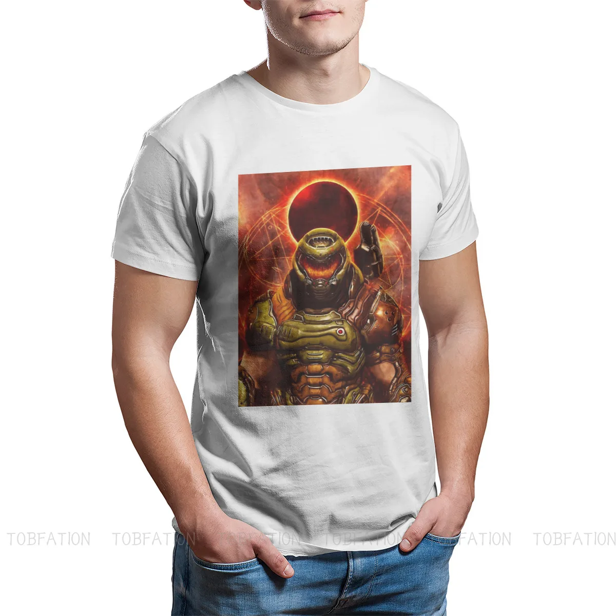 Red Unique TShirt Doom Eternal Slayer Hell Doomguy Seraphim Game ...