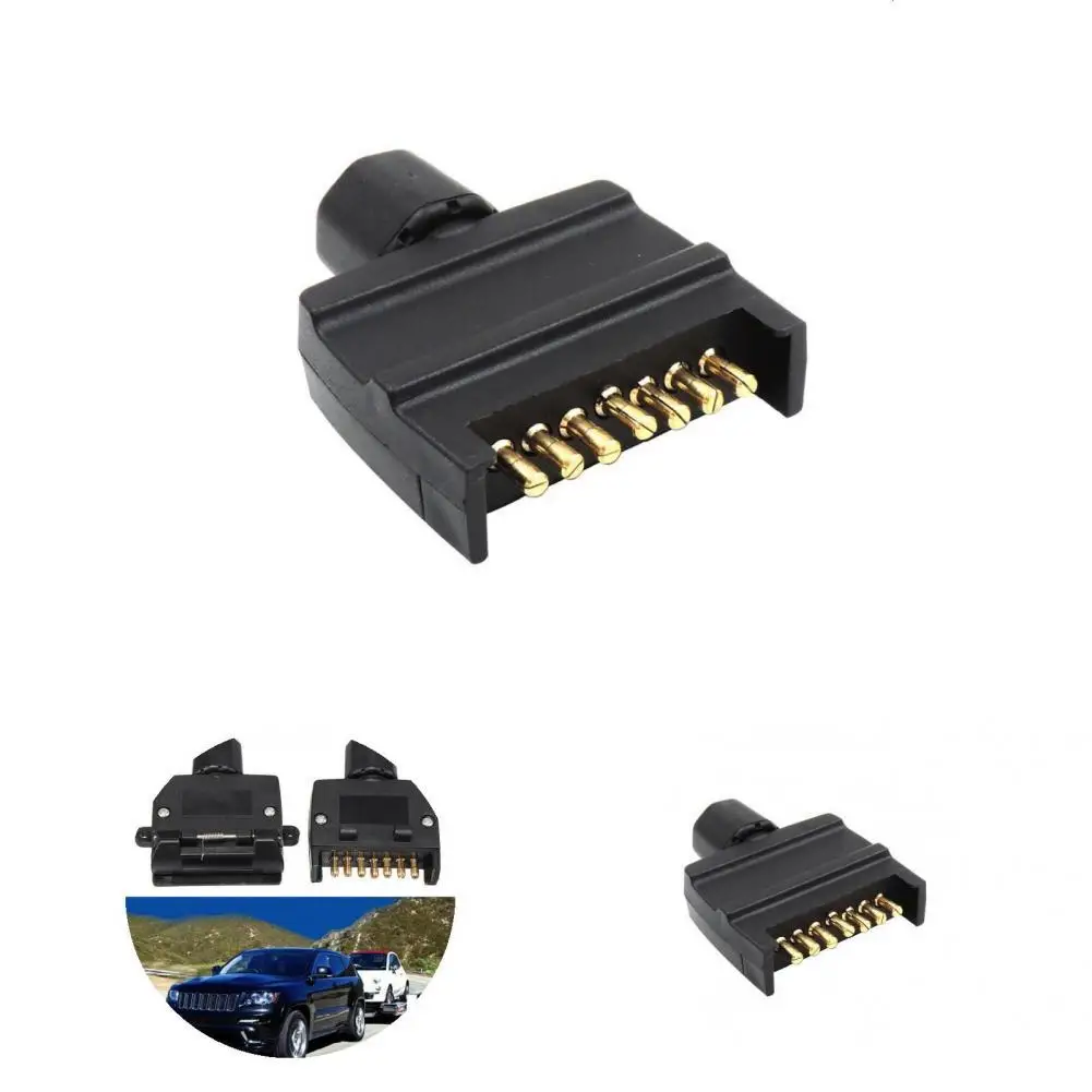 Compact Trailer Adaptor Wide Application Black 7 Pin Towing Wiring ...