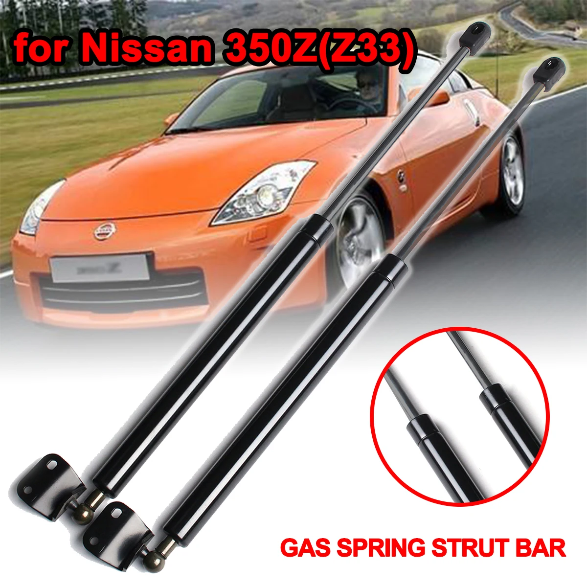 2-x-Car-Rear-Tailgate-Gas-Strut-Bars-Trunk-Support-With-Spoiler-Car ...