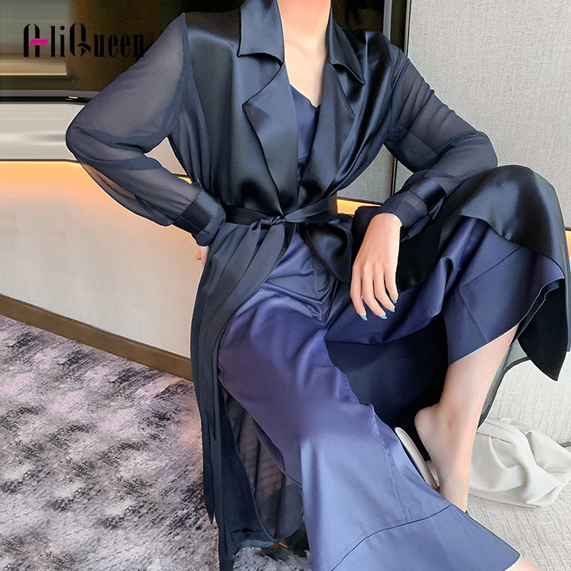 Abrigo-de-acetato-con-manga-de-Organza-para-mujer-cortavientos-con ...