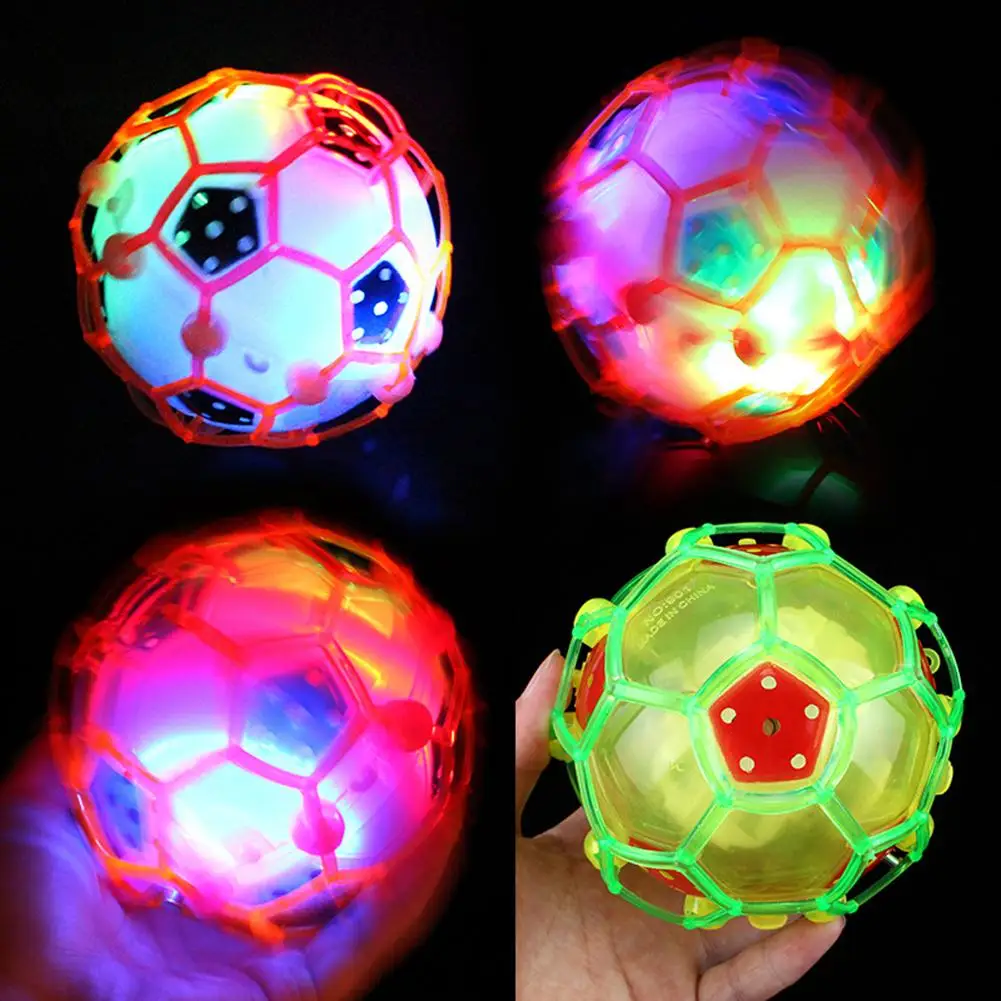 1pc Children crazy led light electric dance music football bouncy ball ...