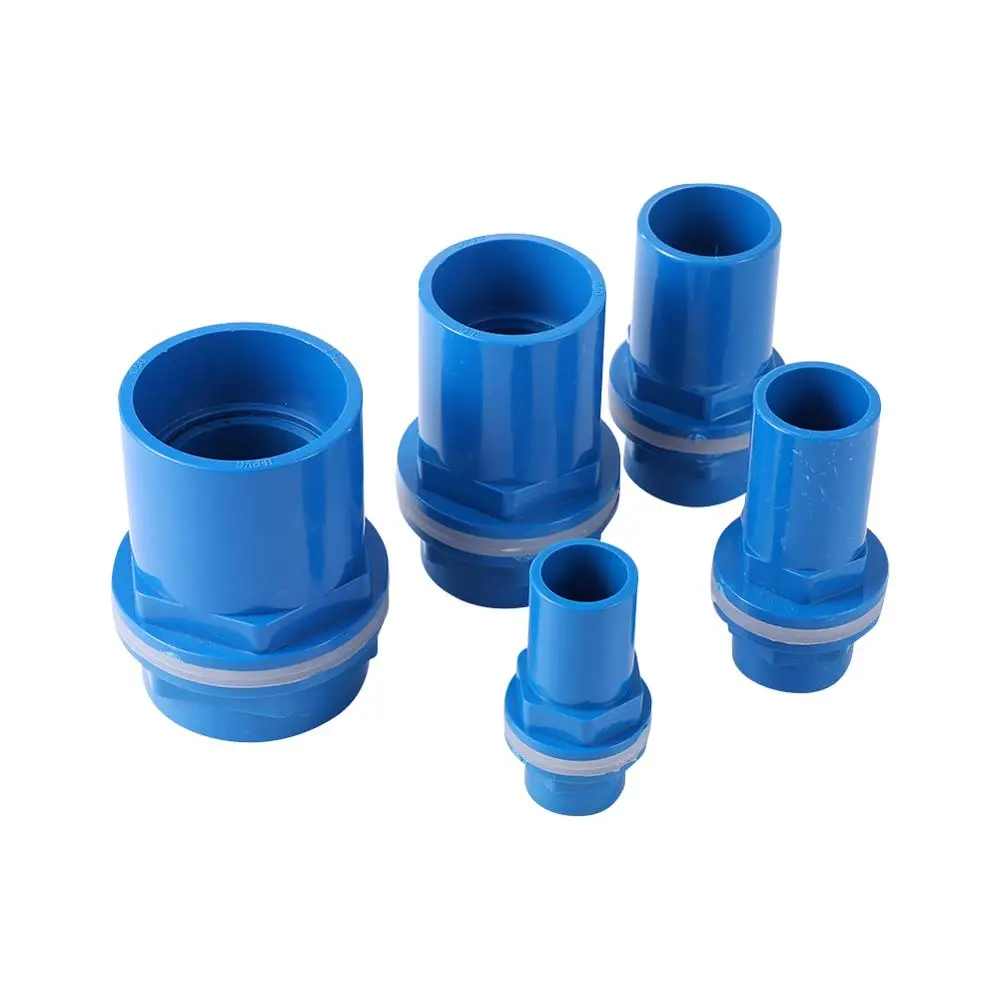 20/25/32/40/50mm Blue PVC Waterproof Pipe Butt Connector Garden ...