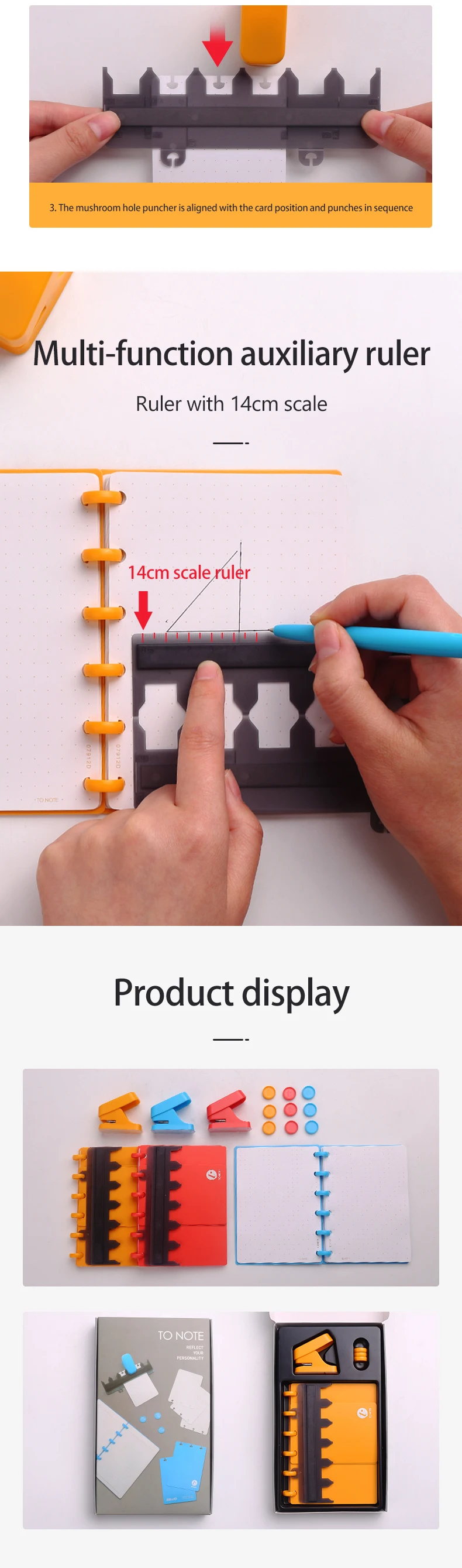 Feuillet mobile,coffret cadeau pour carnet de notes,avec trou en forme ...