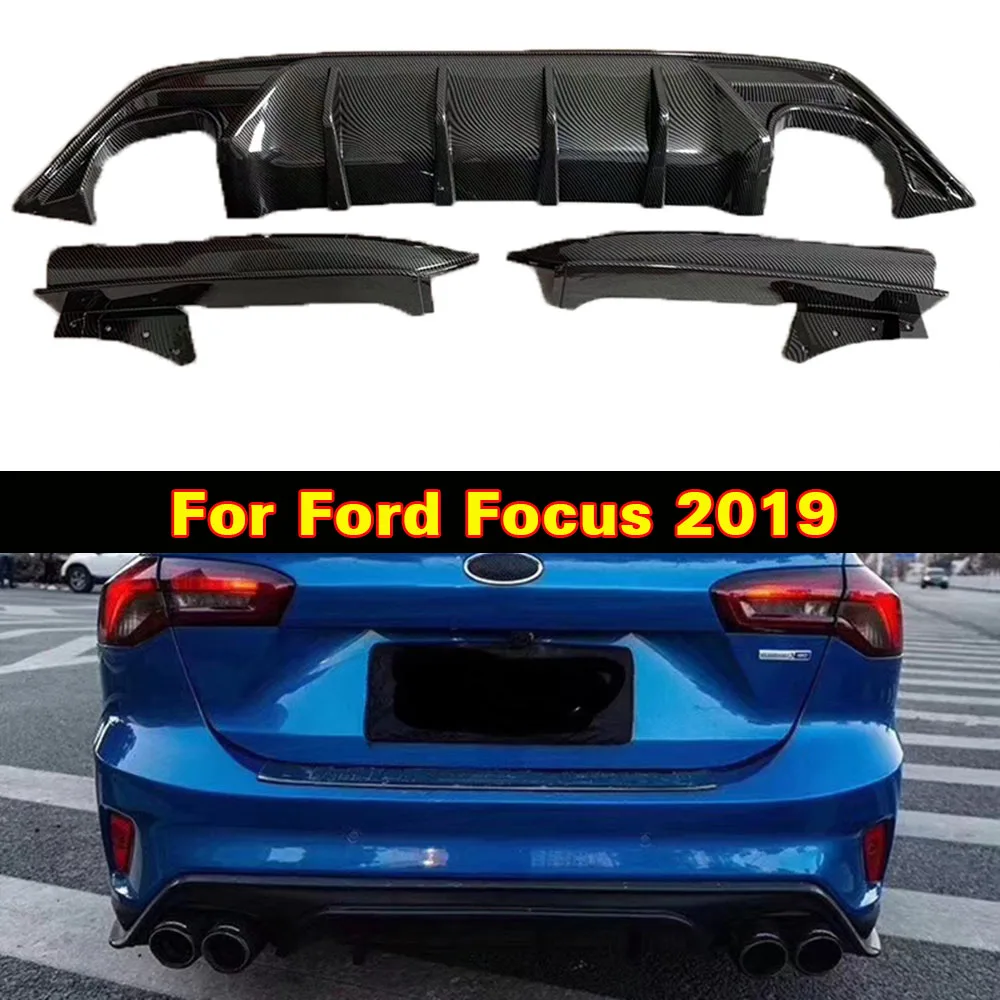 Bright-Black-Rear-Bumper-Lip-Diffuser-Spoiler-For-2019-Ford-Focus-ST ...