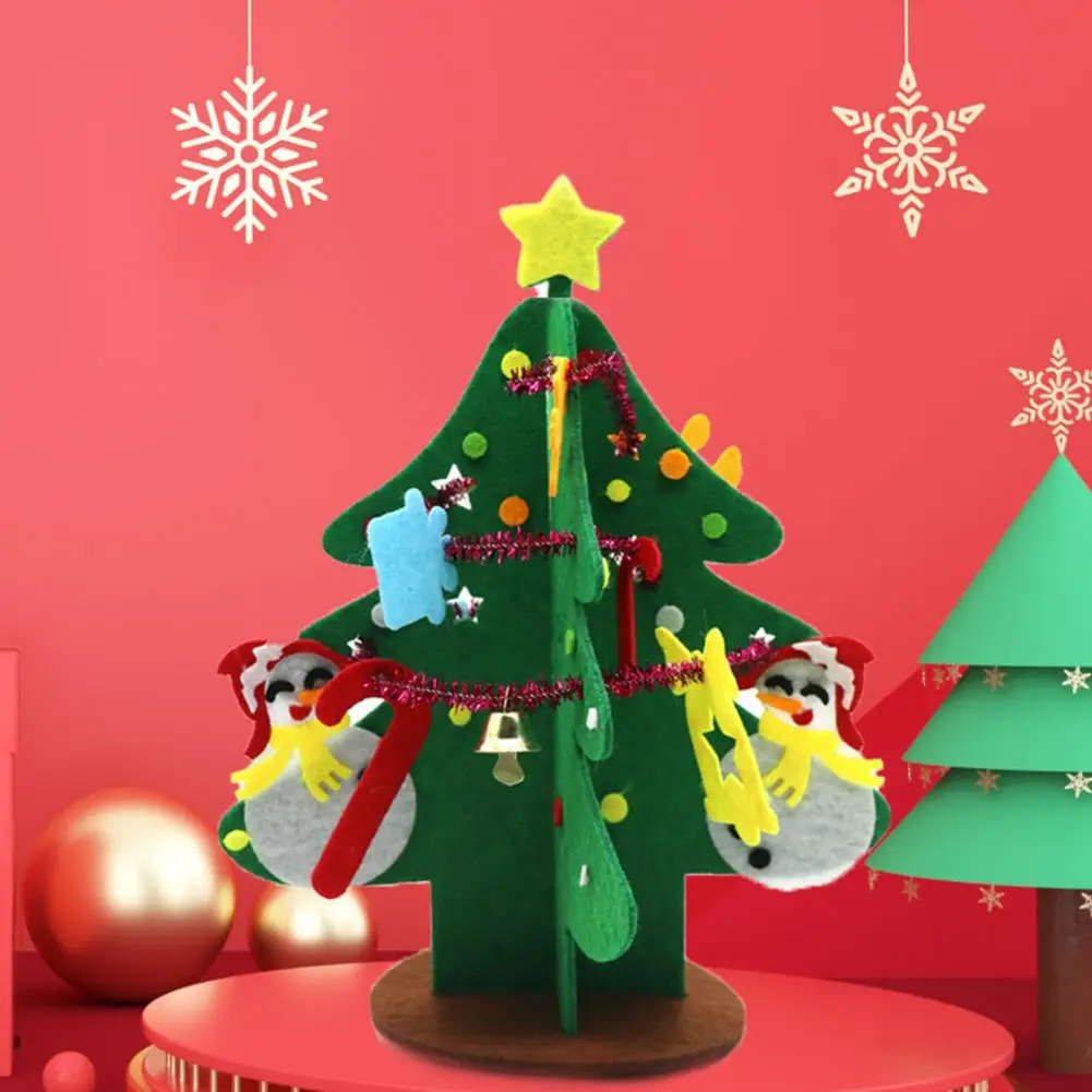 1-Set-Christmas-Tree-Craft-Assembly-Easily-Decorative-Non-woven-Fabric ...