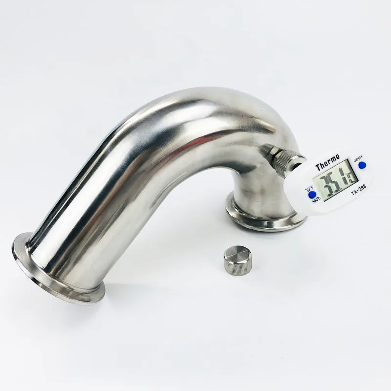 2"(51mm)OD64mm, 135 degree Pipe Bend With Thermowell Nipple And Plug ...