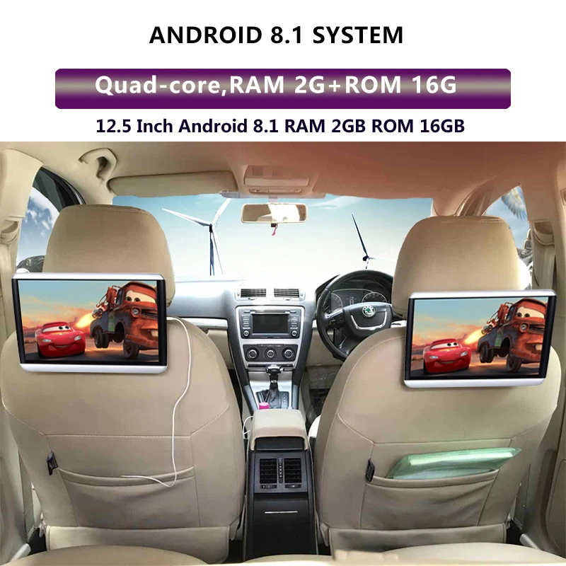 12.5 Inch Android 8.1 4K 1080P 1920*1200 Car Headrest Monitor Touch ...