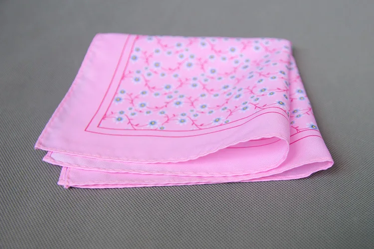 Mouchoir,004--Mouchoir de poche imprimé floral pour hommes et femmes ...