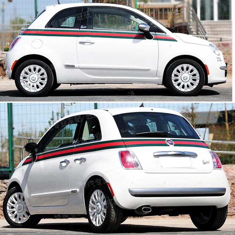 Classic-Green-and-Red-Colored-Long-Surround-Line-Stripe-Vinyl-Graphics ...