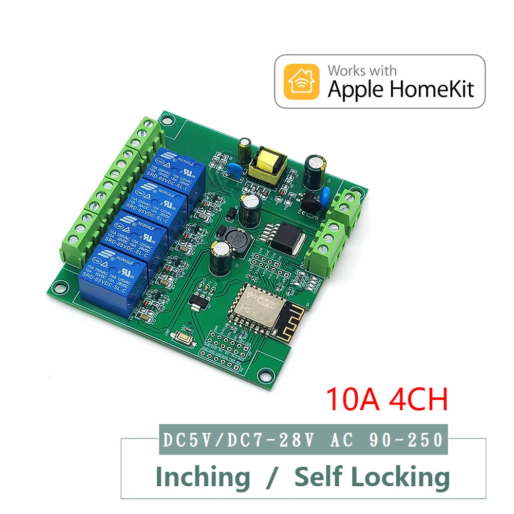 Homekit-4CH-WiFi-Relay-Module-Inching-Switch-Self-locking-Entry-Access ...