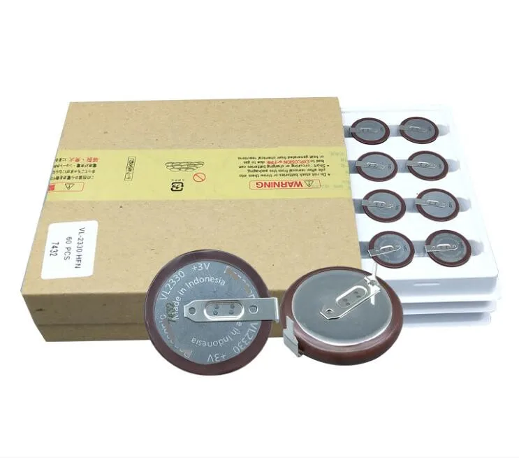 50PCS VL2330 2330 Rechargeable lithium battery coin cell for car key ...