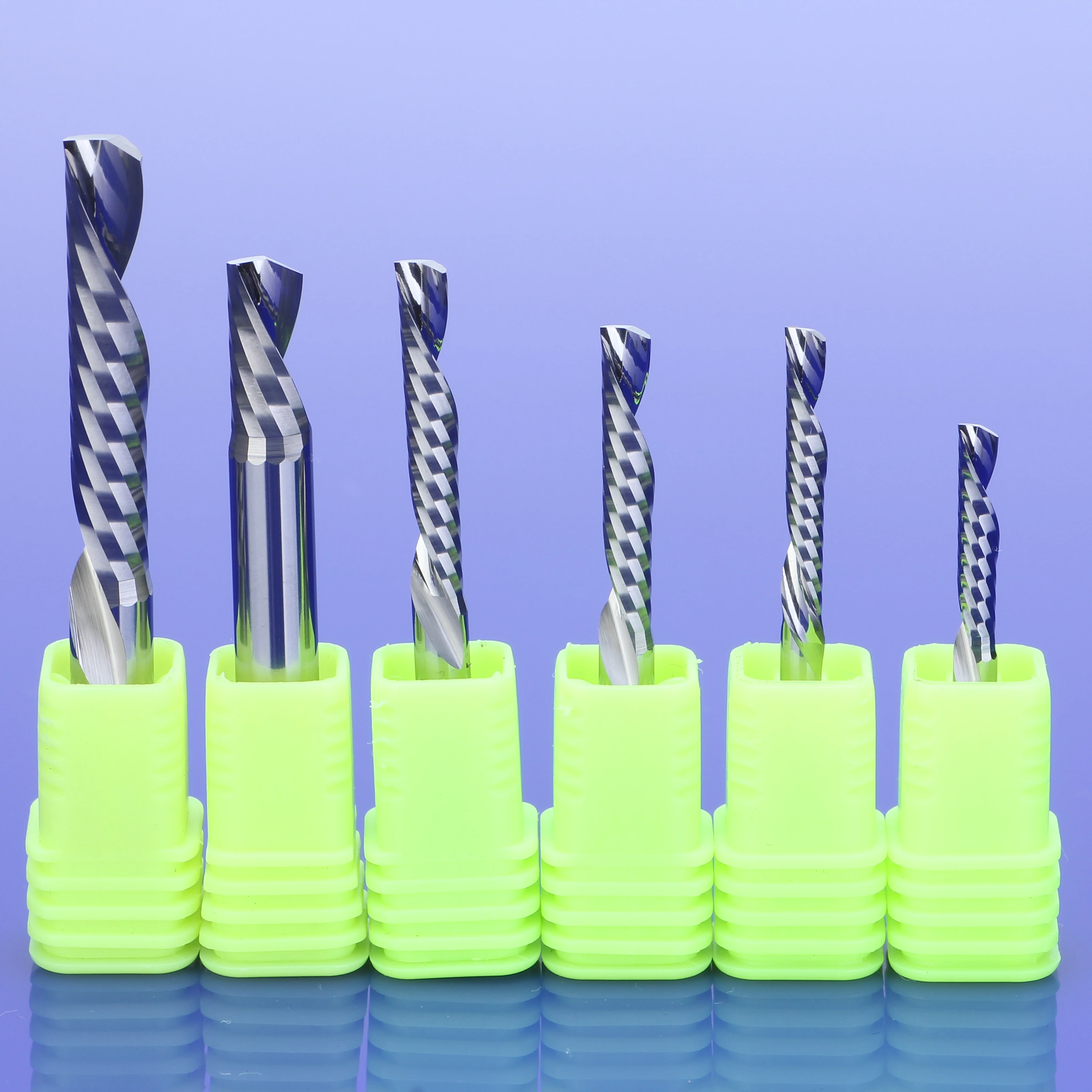 50pcs 3.175/4/5/6/8mm Aaa Left Spiral Milling Cutter Down Cut One Flute ...