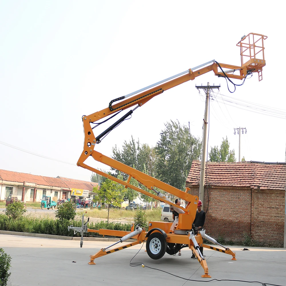 Hydraulic Articulating 8m Boom Lift Platform with AC Power| | - AliExpress