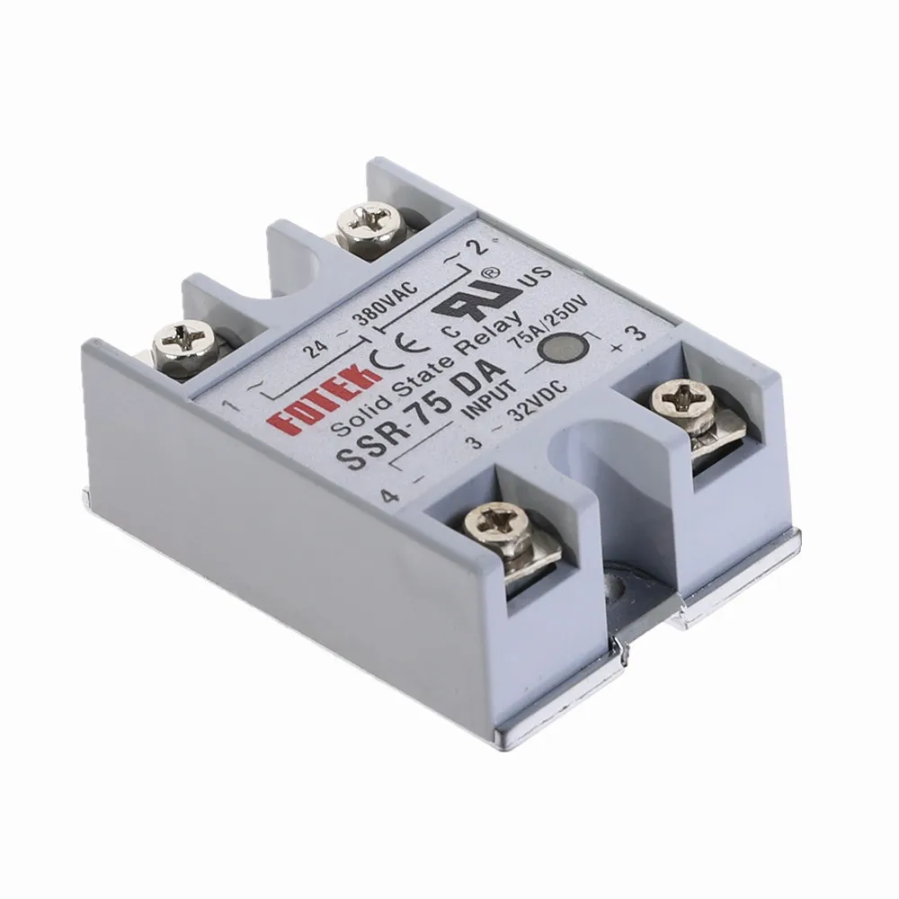 1pcs Ssr-75da 75a Solid State Relay Module 3-32v Dc Input 24-380vac - Relays - AliExpress