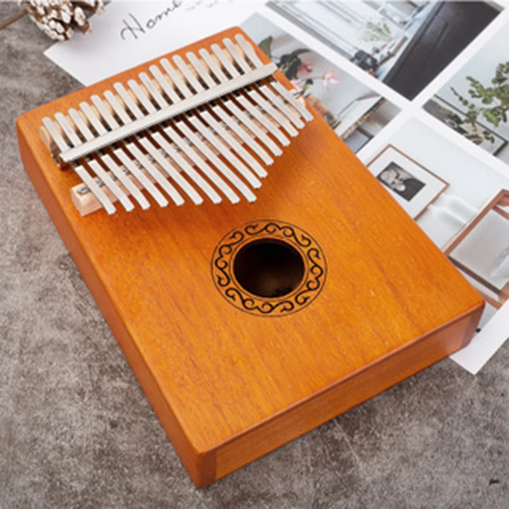 17-Keys-Kalimba-Mahogany-Thumb-Piano-Wood-Thumb-Piano-Musical ...