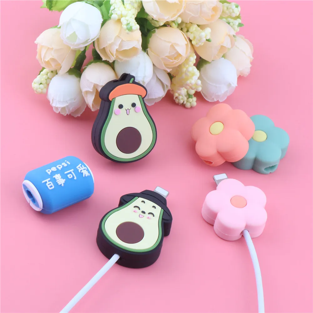 1PCS-Cute-Protector-Cable-Charger-Animal-Cable-Bite-Silicone-Anime-USB ...
