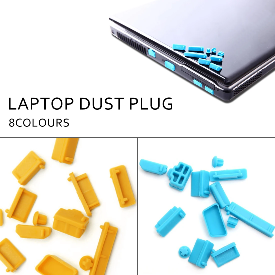 13Pcs/set Silicone Cover Stopper Laptop dust plug Anti Dust Plug laptop ...