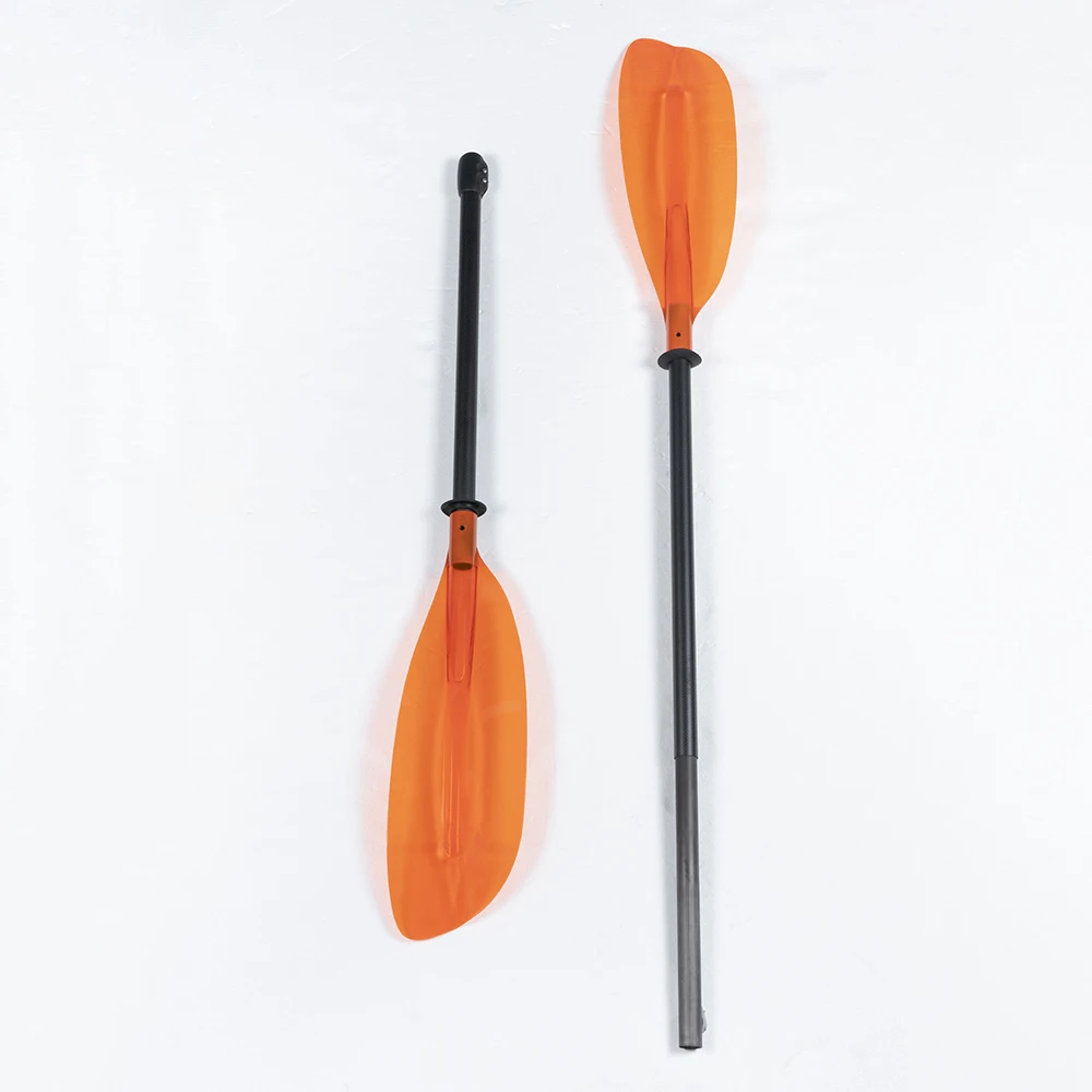 2-Section-Paddle-Clear-Orange-Double-Blades-Kayak-Paddle-Inflatable ...