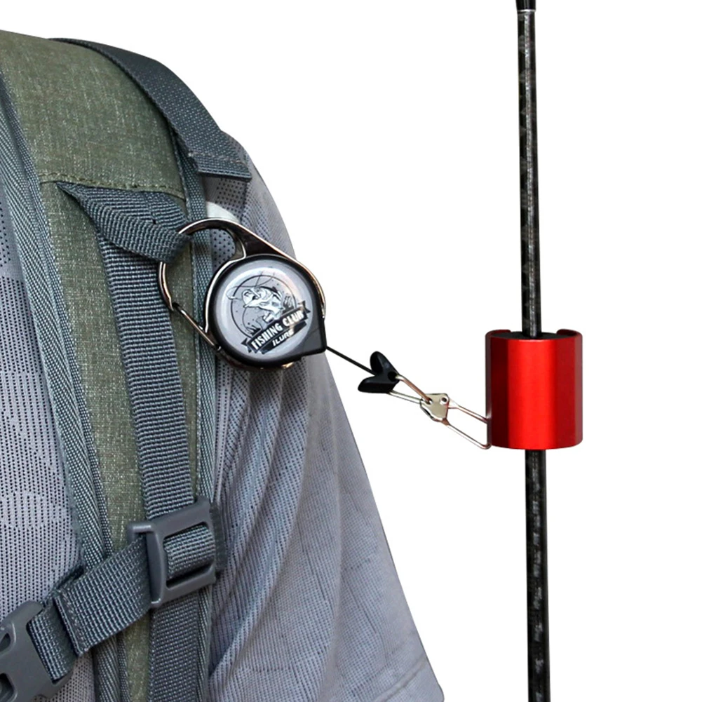 Portable Fishing Rod Hanging Clamp Device With Telescopic Buckle ...