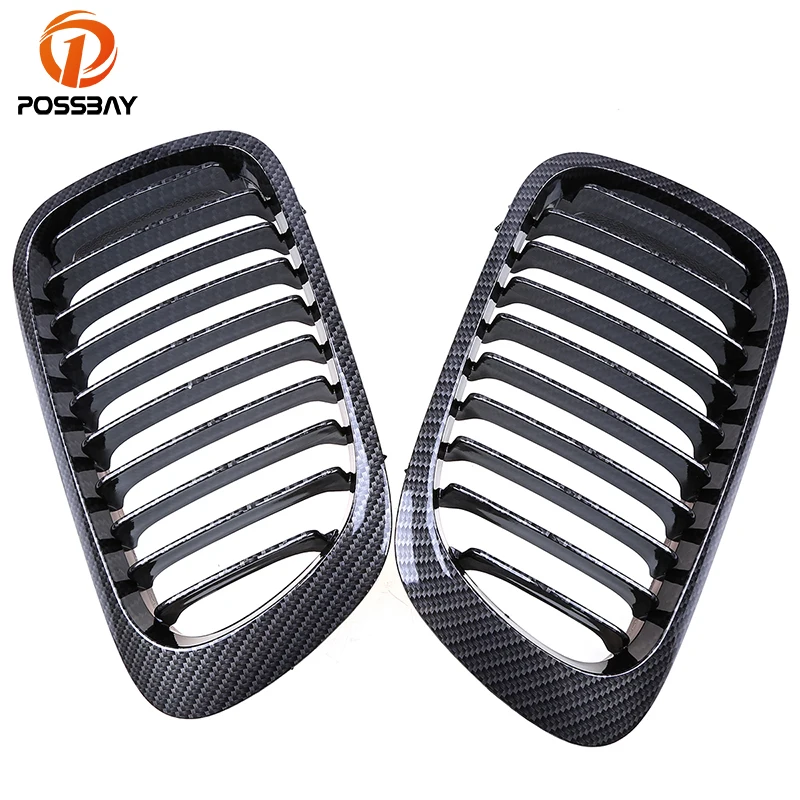 POSSBAY rejillas delanteras de riñón para coche de carreras, decoración ...