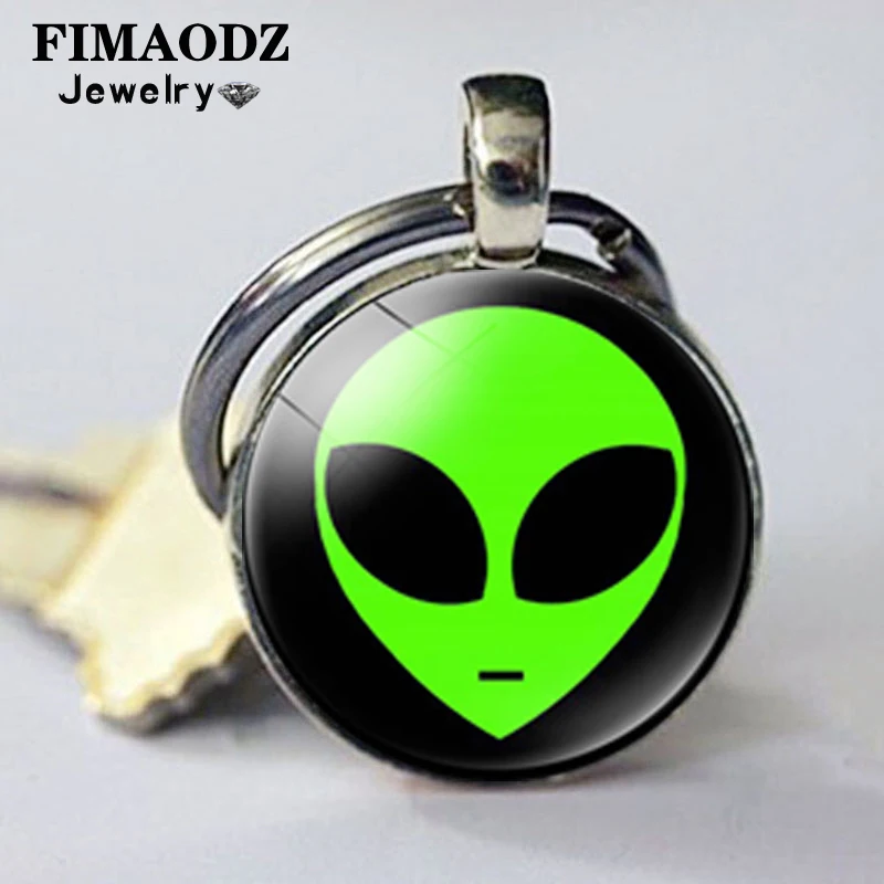 Green Cartoon Alien Head