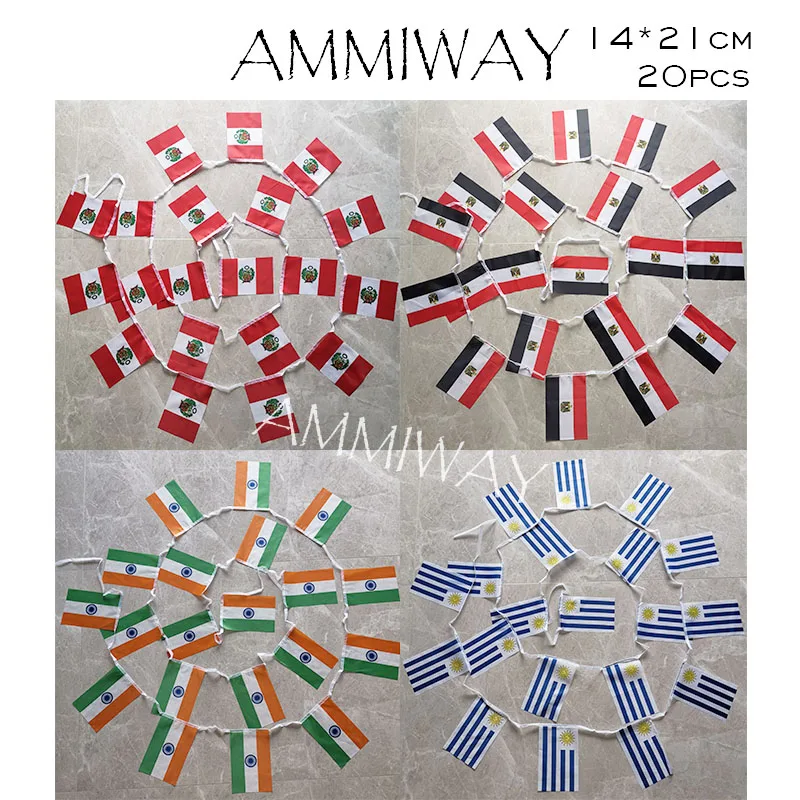 Ammiway 14x21cm 20pcs Peru Egypt Small Custom Polyester National String ...