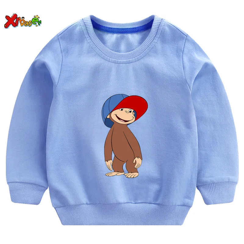 children baby sweatshirt boy hoodie Cartoon monkey Girls animal Spring ...