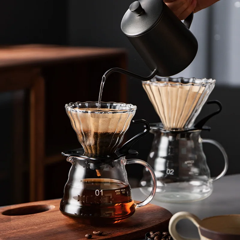 Creative-Hand-Brewing-Coffee-Pot-Set-Coffee-Filter-Cup-Long-Mouth ...