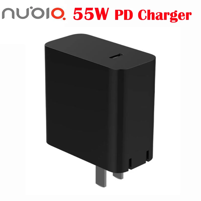 Oficial novo original nubia magia vermelha 55w pd adaptador de carregador rápido para telefone ...