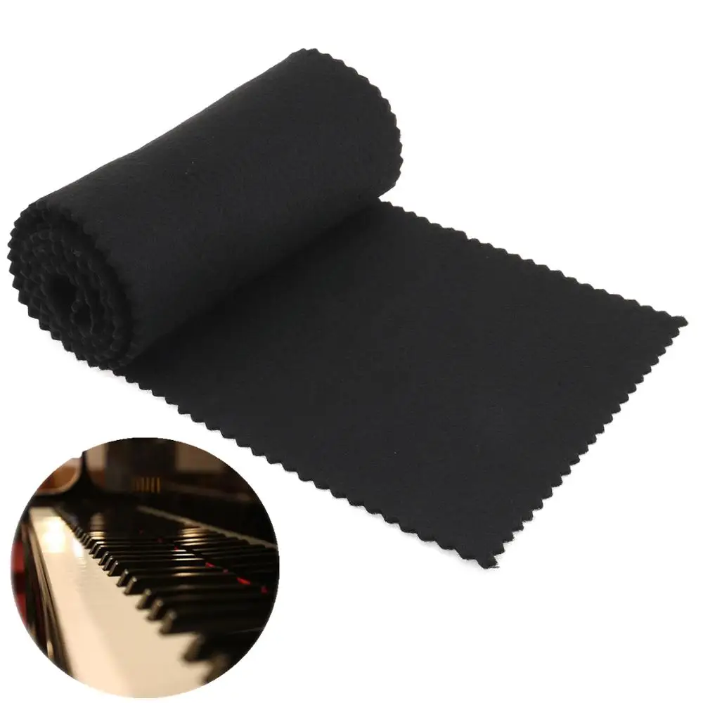 125 x 14cm Nylon + Cotton Black / Red Soft Piano Keys Cover Keyboard ...