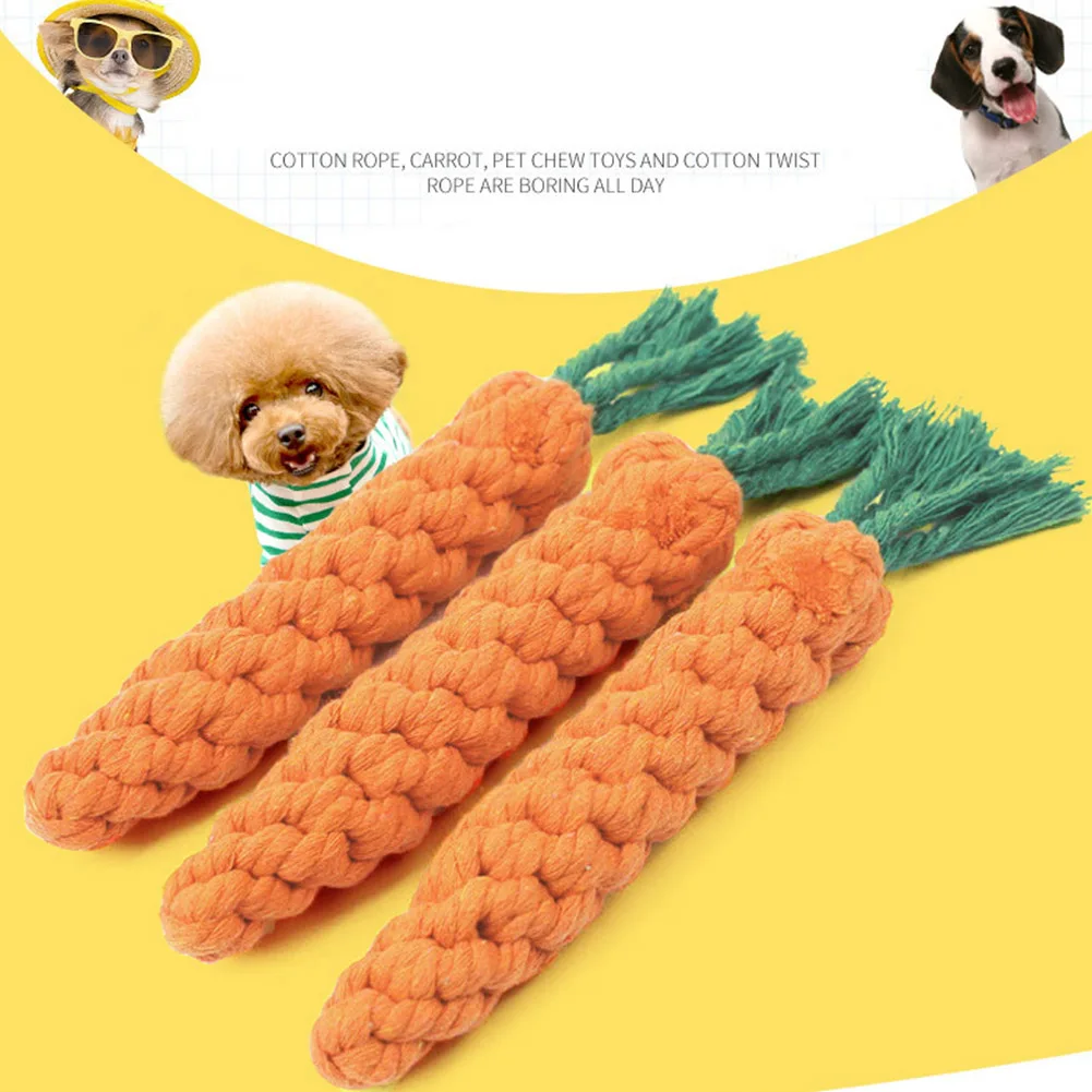 Вязаный морковь Щенок Хлопок Веревка Игрушка Собака Жевательная ...