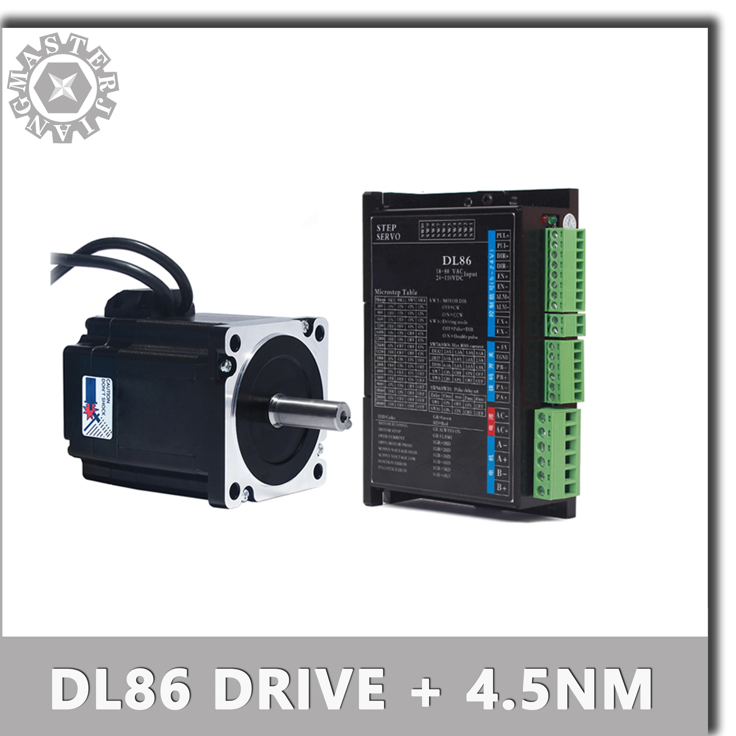 Nema 34 Stepper Motor Driver 4.5nm 86hse4.5n+dl86 Hybrid Closed-loop ...