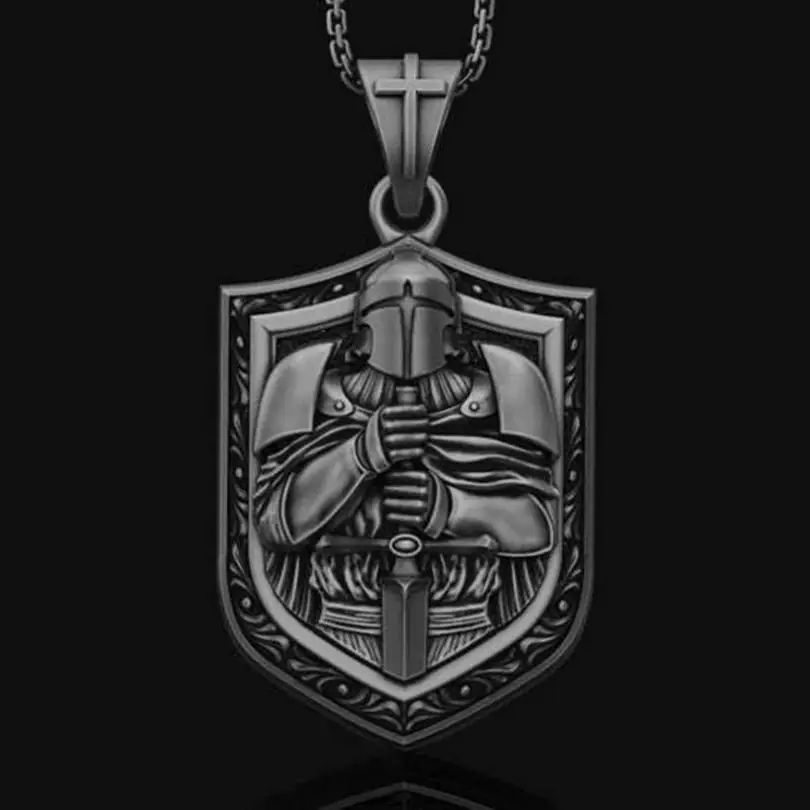 Mystic-Vintage-Christian-Knight-Crusader-Pendant-for-Men-Creative ...