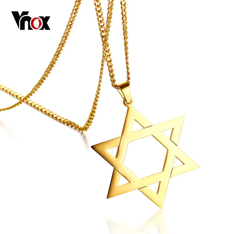 Man Necklace Steel David Star | Chain Pendant Star David | Silver Chain ...