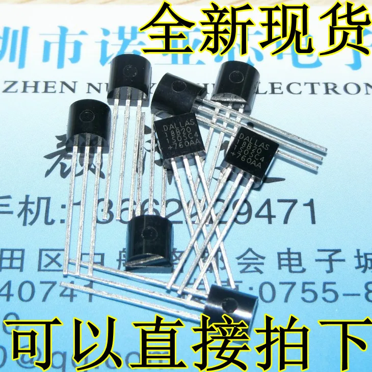 10pcs-lot-Sensor-Electronic-chip-DS18B20-TO-92-18B20-chips-Temperature ...