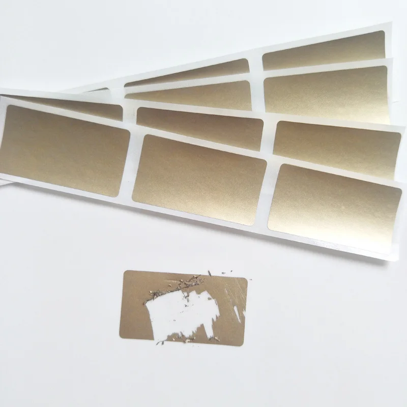 New-23x42mm-100pcs-Gold-Silver-Rose-Pink-Adhesive-SCRATCH-OFF-Stickers ...