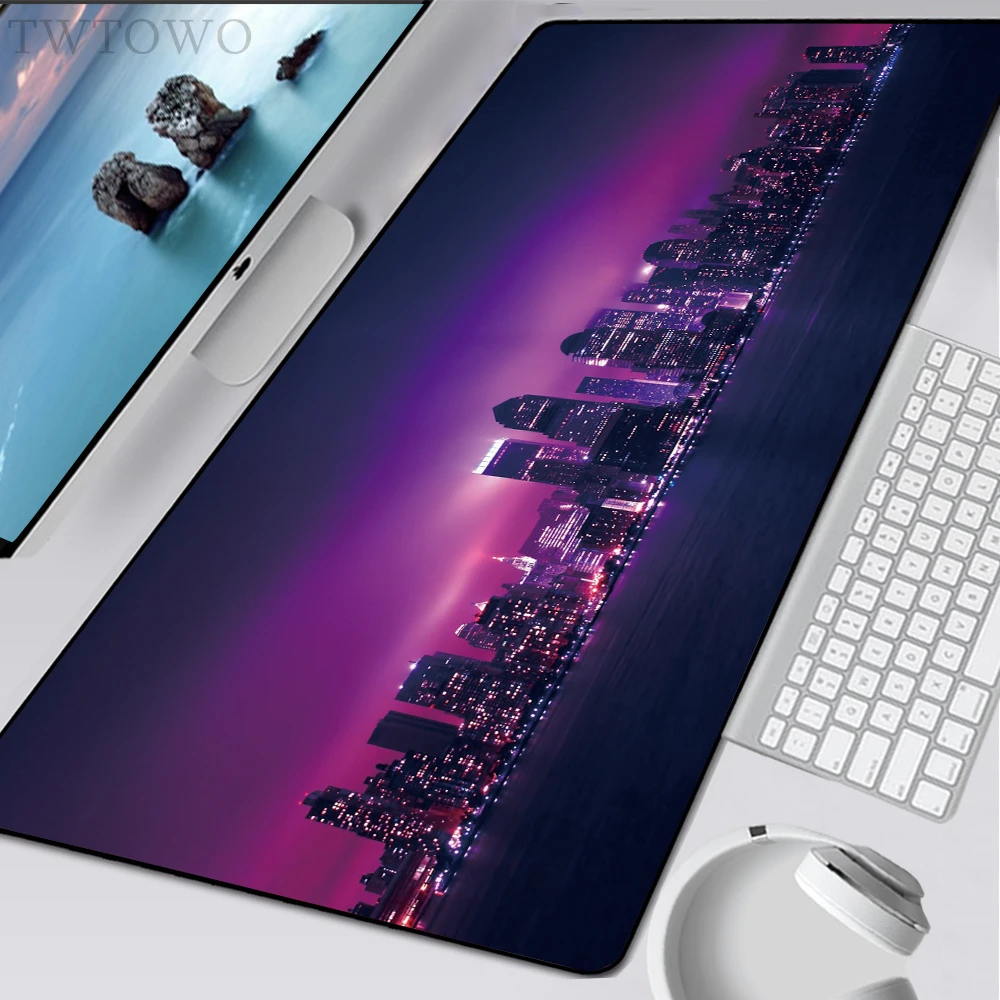 Mouse Pad Gamer Custom Large Computer MousePads keyboard pad City Night ...