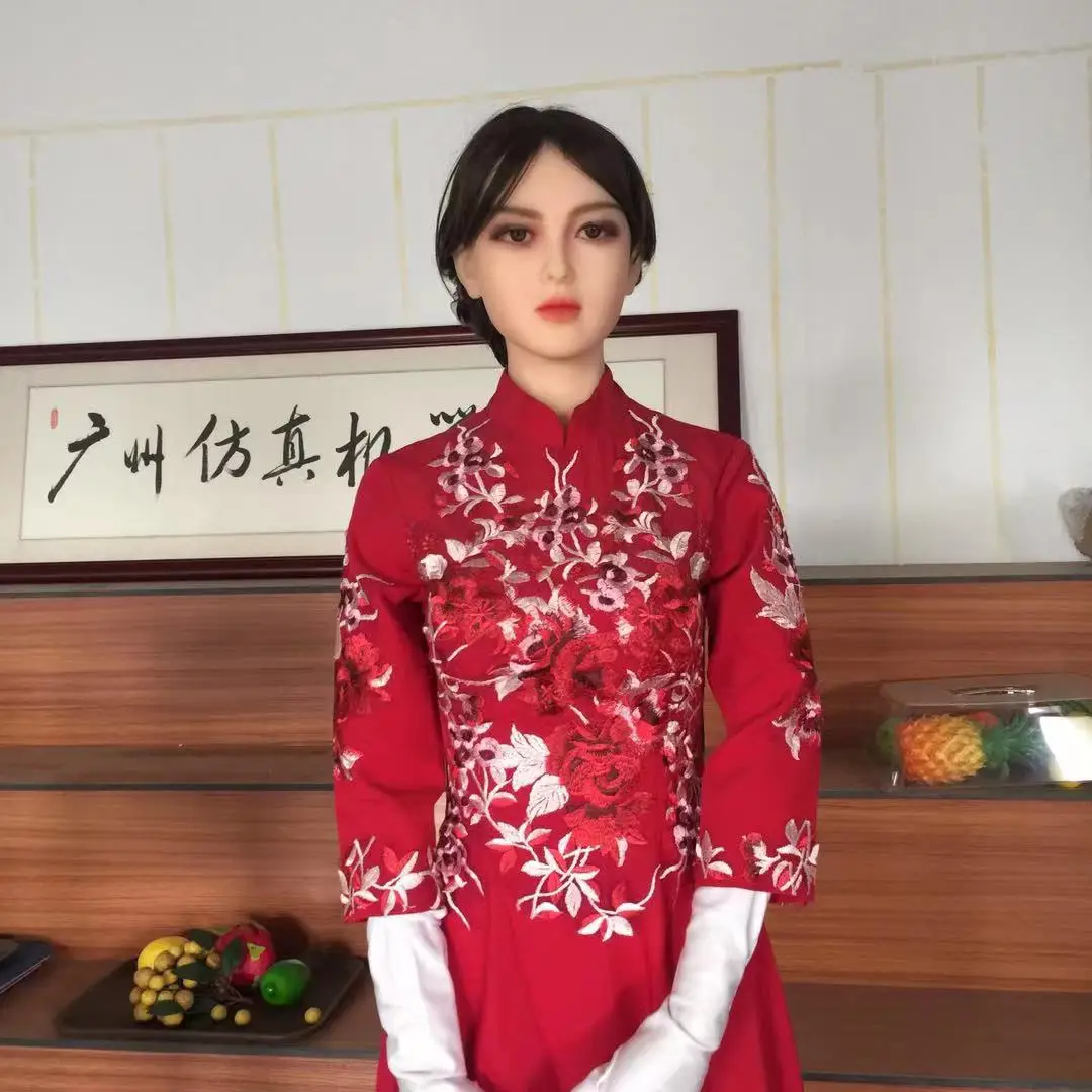 Oriental elegant bionic beauty robot /emulation gorgeous Miss Etiquette smart welcome robot ...