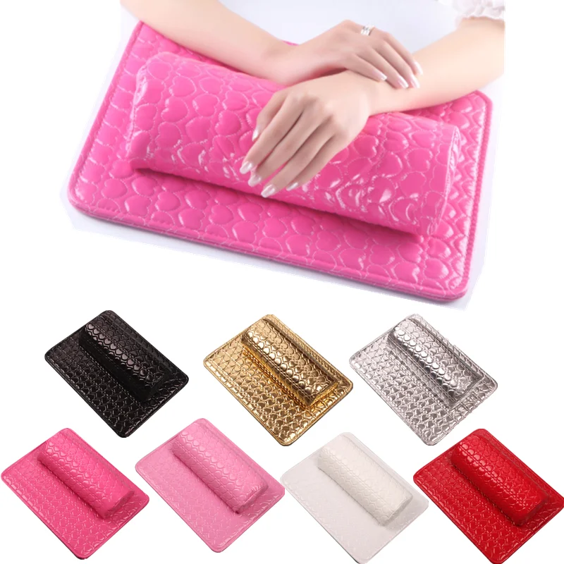 Professional Hand Cushion Holder Soft PU Leather Sponge Arm Rest Nail ...