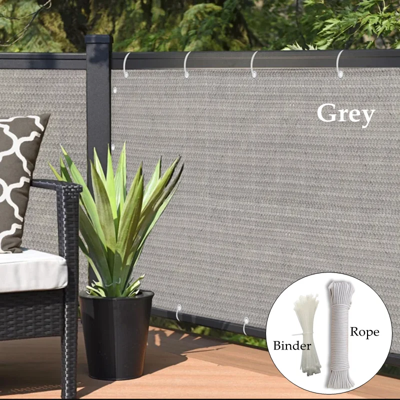 Grey-HDPE-Balcony-Privacy-Net-Fence-Rail-Shielding-Anti-UV-Windproof ...
