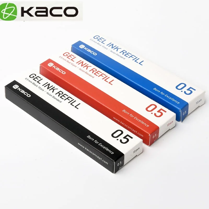 10pcs Blue/black/red/colorful Ink For Xiaomi Pen Kaco 0.5mm Signing Pen For School Office Smooth ...